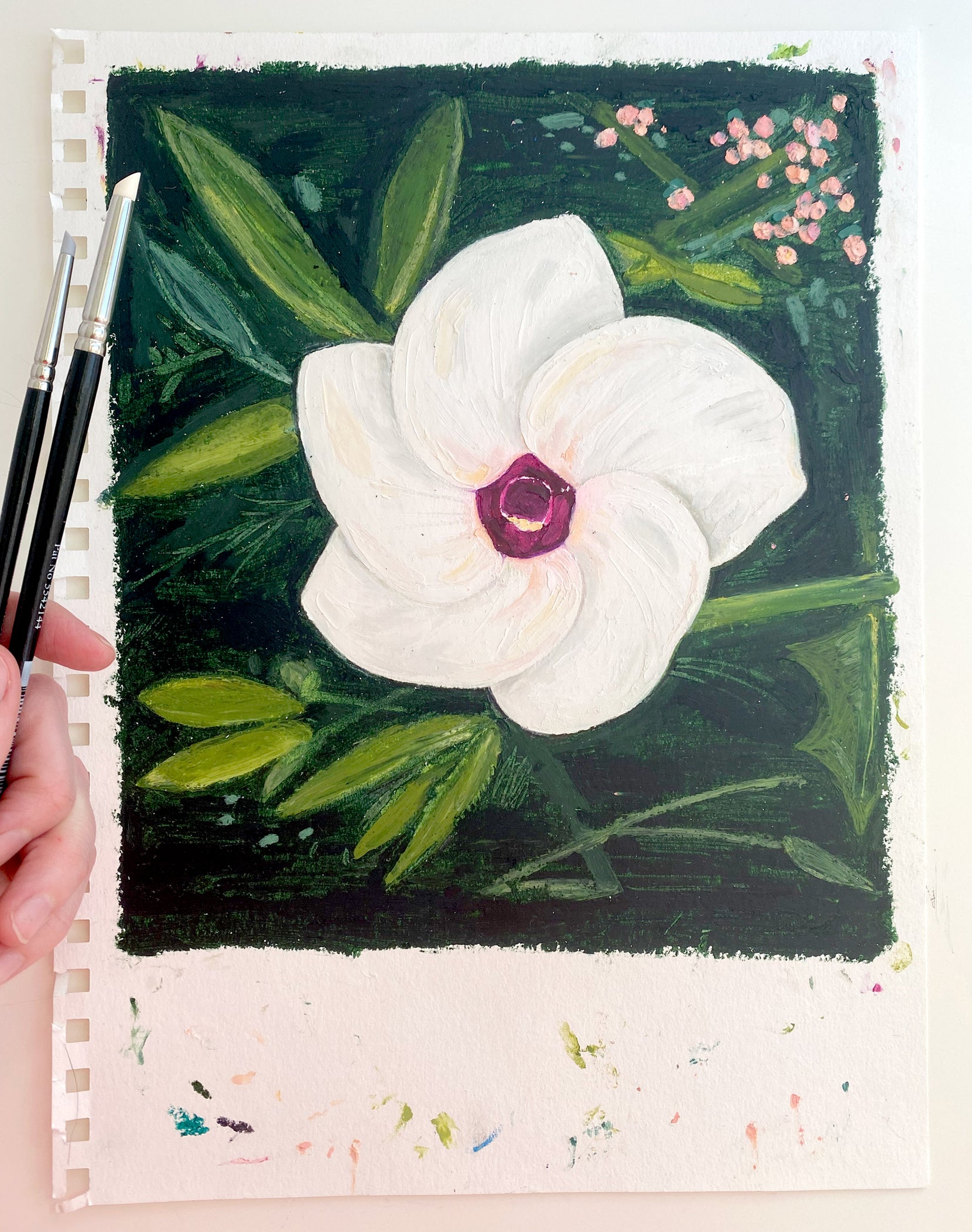 Kelly Kay Original Artwork: Purple Eye Flower – KellyKay