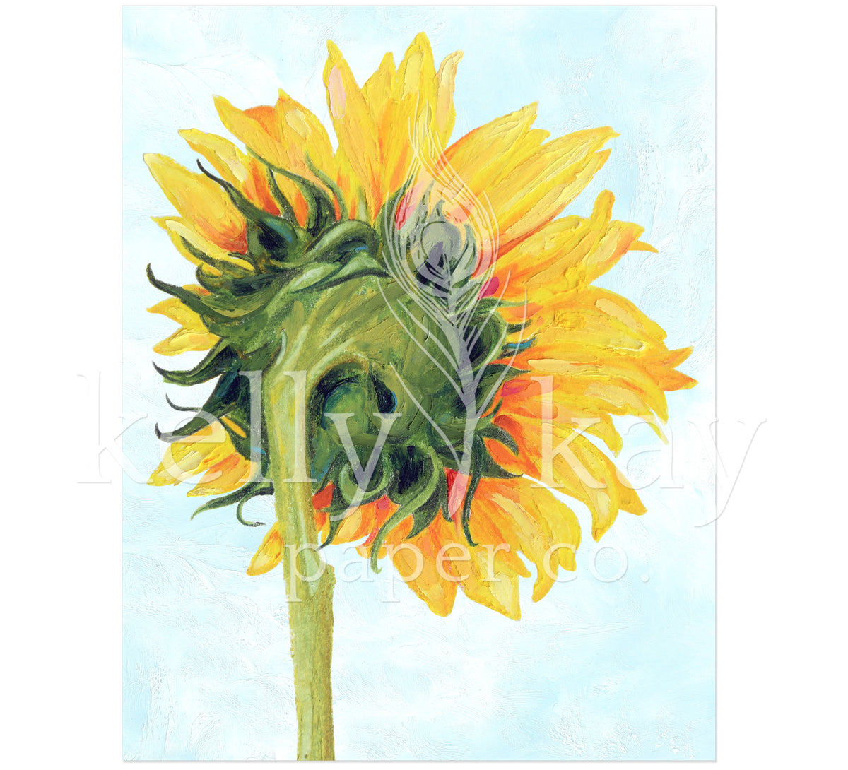 Sunflower, Reverse Art Print – KellyKay