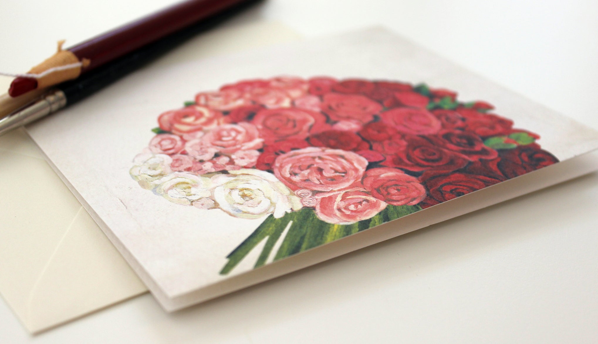Fold Notes | Ombre Rose Bouquet – KellyKay