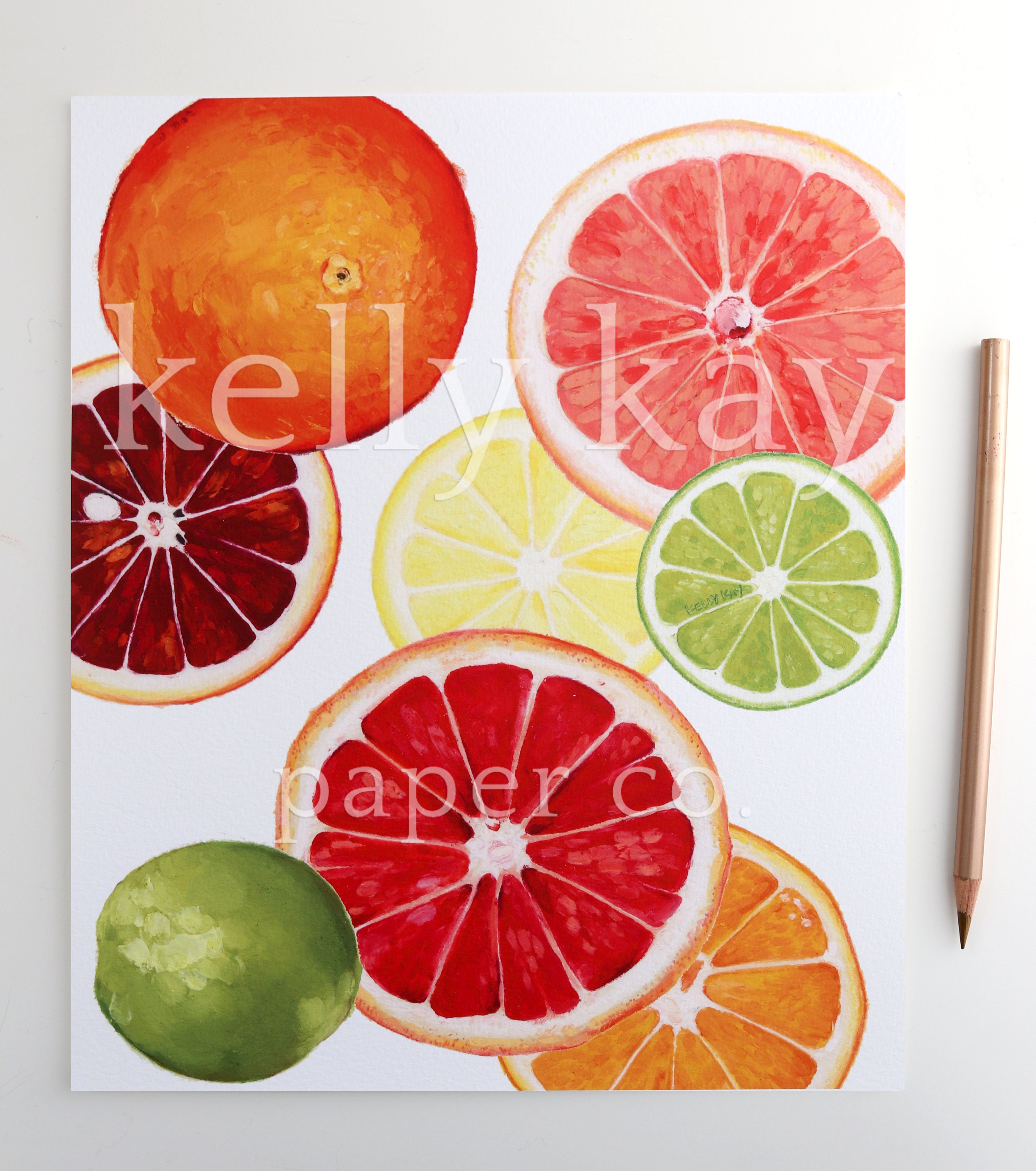 Citrus Fruit Art Print – KellyKay