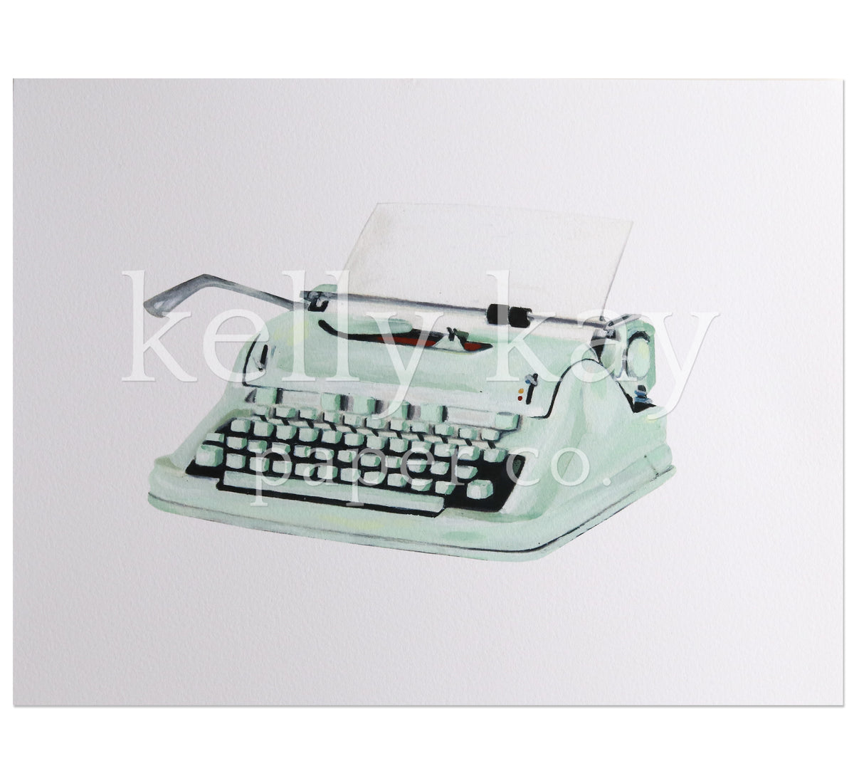 Mint Typewriter Art Print – KellyKay